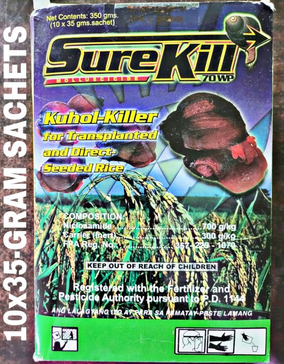SUREKILL 70WP NICLOSAMIDE MOLLUSCICIDE (350 GRAMS: 10 x 35g-SACHETS IN ...