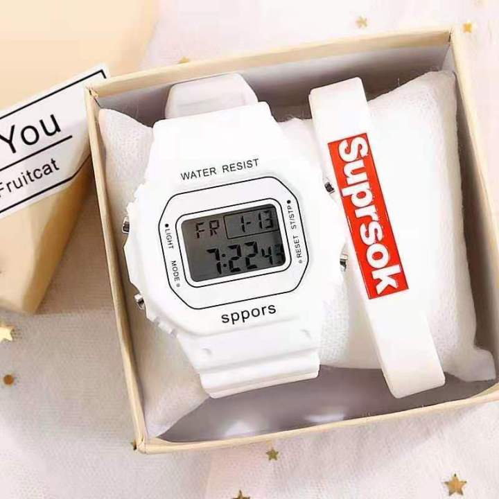 4TECH BGD560 square digital rubber watch water resistant | Lazada PH