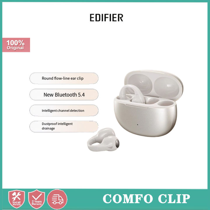 EDIFIER Comfo คลิปหูฟัง True Wireless หูฟังบลูทูธตัดเสียงรบกวนการนำกระดูกเปิดคลิปอินเอียร์ไม่มี ...