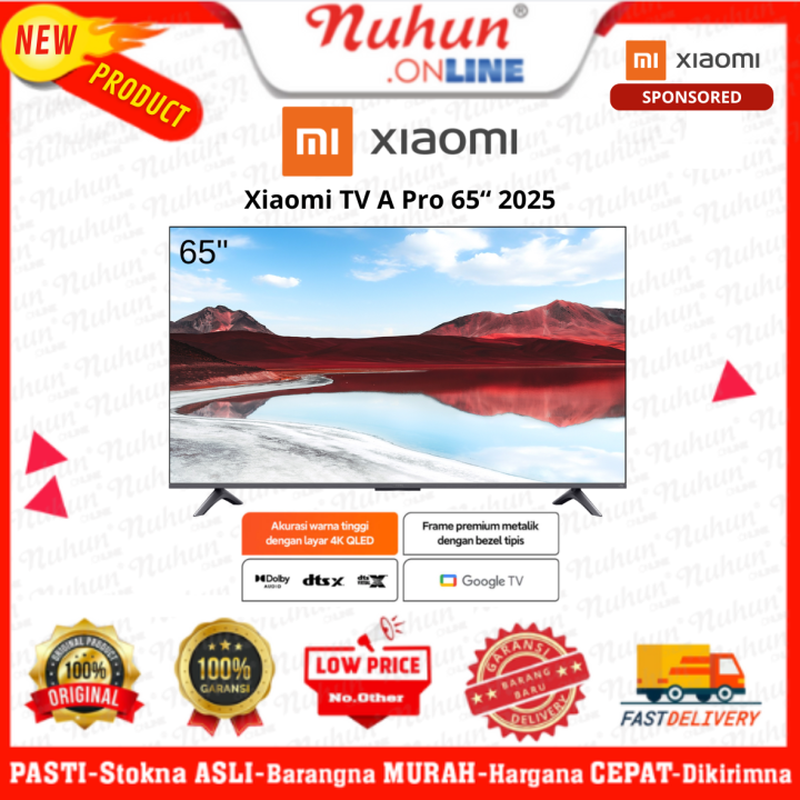 Xiaomi TV A Pro 65 2025 | Layar QLED 4K | Dolby Audio™ ,DTS-X, DTS Virtual:X | 1,07 milliar ...