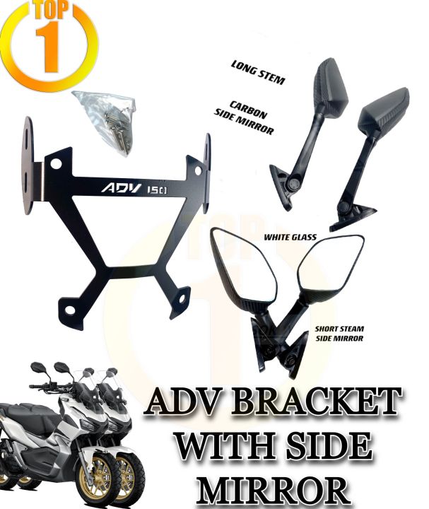 TOP1 Bracket With Side Mirror Long/Short Stem For ADV Motor | Lazada PH