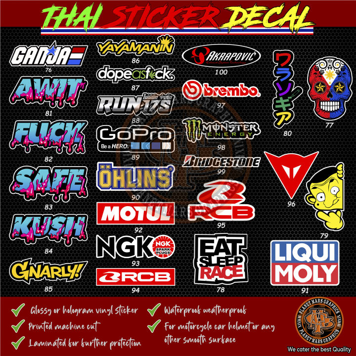 HOLOGRAM THAI STICKER DECAL waterproof laminated vinyl sticker for ...