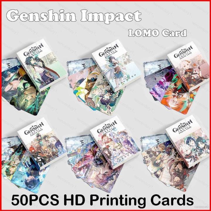 Yelan 50pcs Genshin Impact LOMO Cards Gift For Girls Kids Wanderer ...