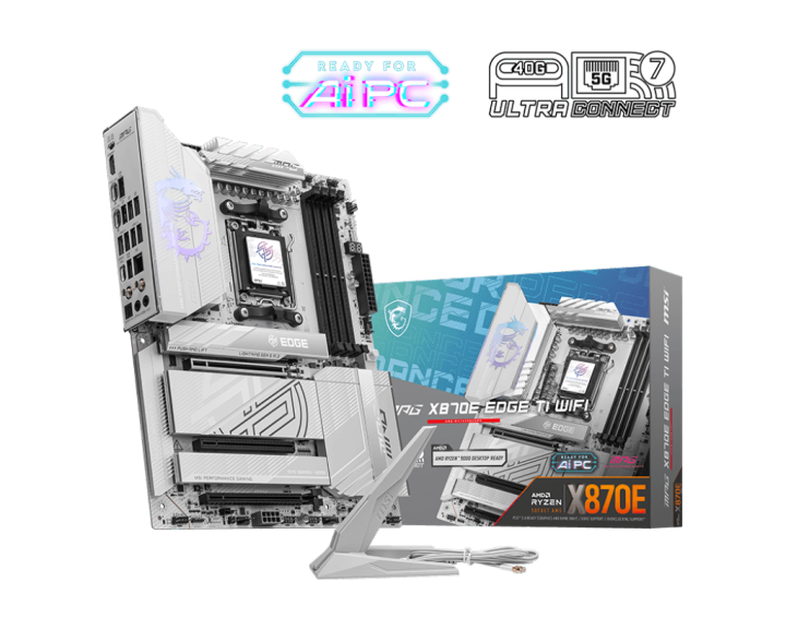 MSI MPG X870E EDGE TI WIFI (AM5, AMD X870E, DDR5, USB3.2 Type-C, SATA3 ...