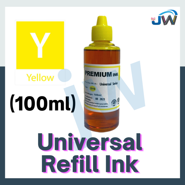 UNIVERSAL Inkjet Printer Refill ink Dye Ink 100ml For Any Canon HP CISS ...