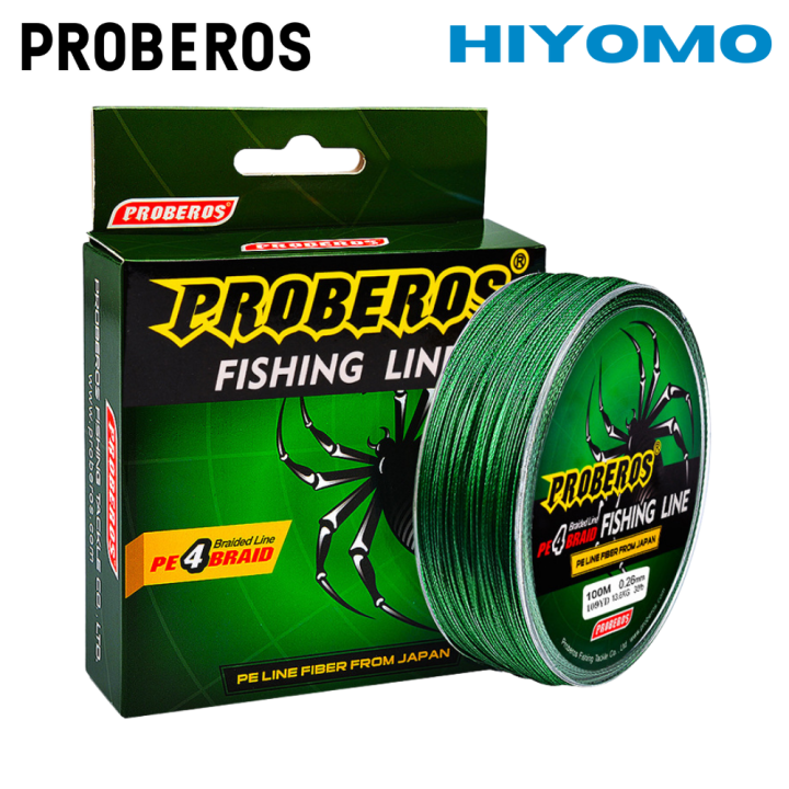 PROBEROS 100M Fishing Line X4 Braided Line 2.7-40.8KG 4 Strands Smooth ...