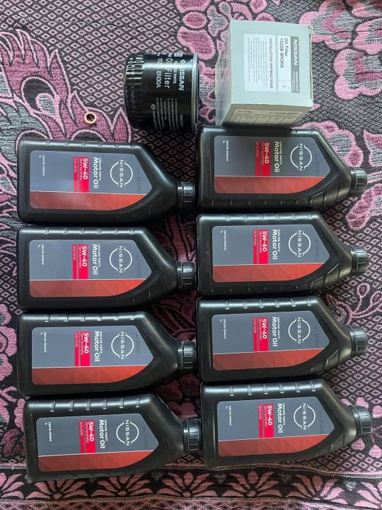 Nissan Genuine Oil Semi Synthetic 5W-40 CF-4 Oil Change Package for D23 ...