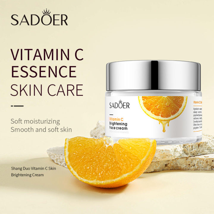 ROREC SADOER Vitamin C Brightening Face Cream Fresh Orange Essence Hydrating Moisturizing Cream ...