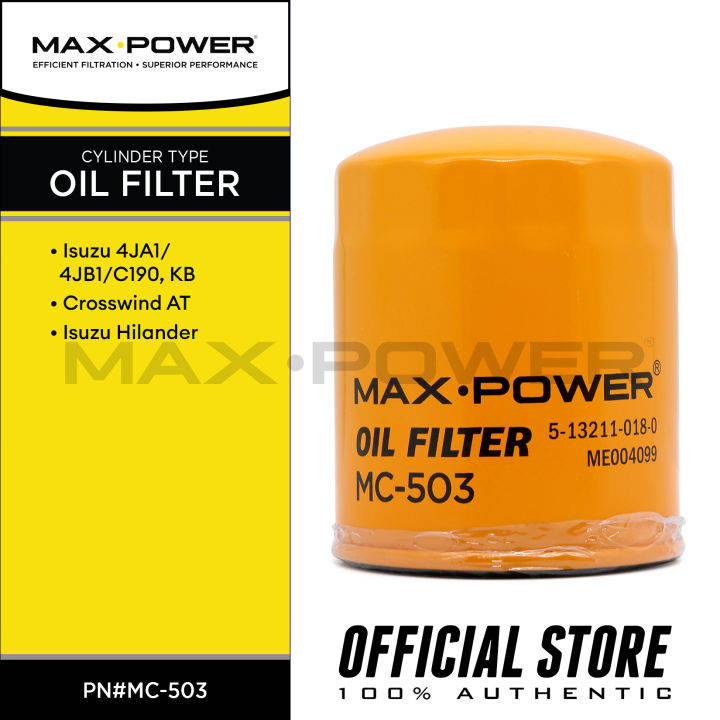 RoadFit MAX Power Oil Filter for Isuzu 4JA1/4JB1/C190, KB, Crosswind AT ...