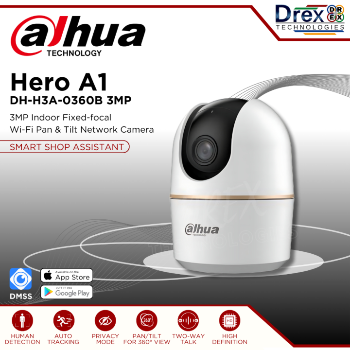 Dahua Hero A1 3MP (DH-H3A-0360B) Indoor Fixed-focal Wi-Fi Pan & Tilt Network Camera | Lazada PH