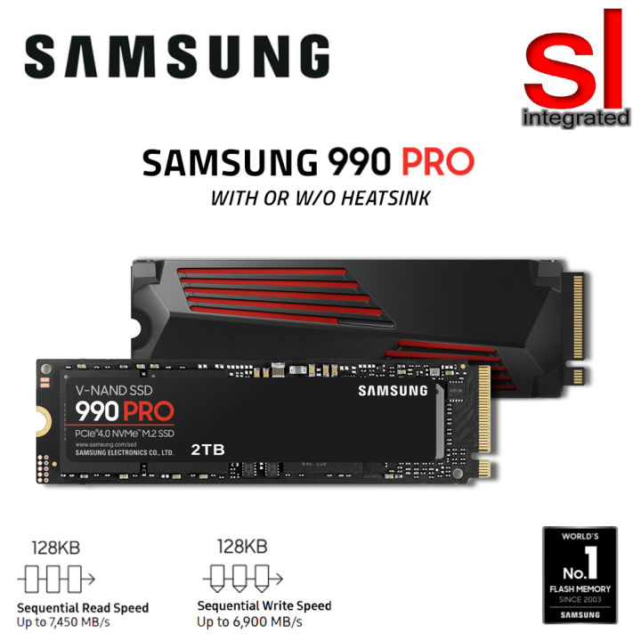 Samsung 990 Pro NVMe M.2 PCle Gen4 SSD - (1TB/2TB)(With/Without ...