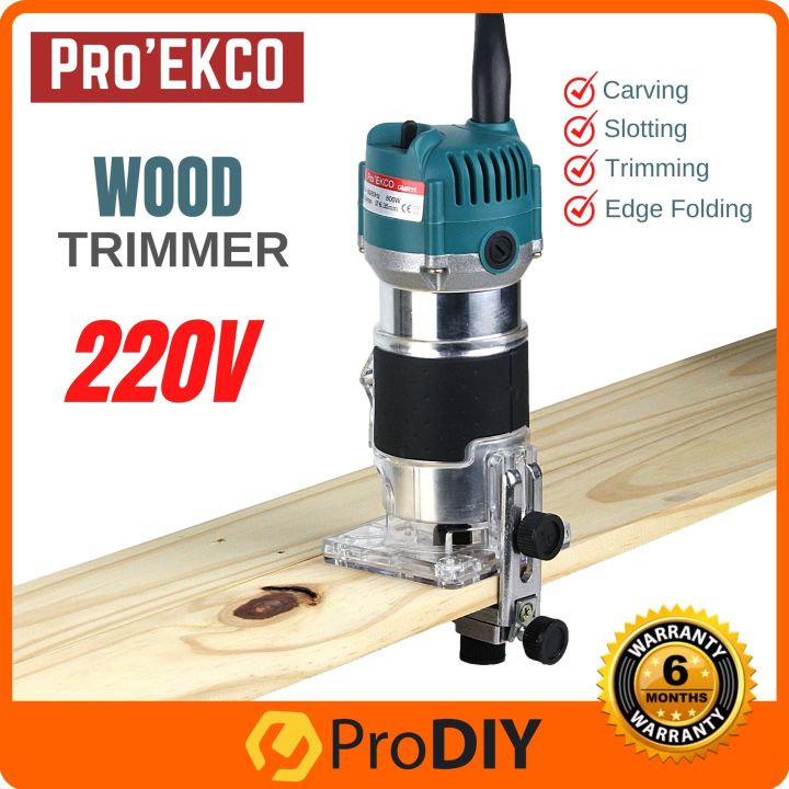 Pro'Ekco GMR11 220V Electric Hand Wood Trimmer Router Carving Slotting ...