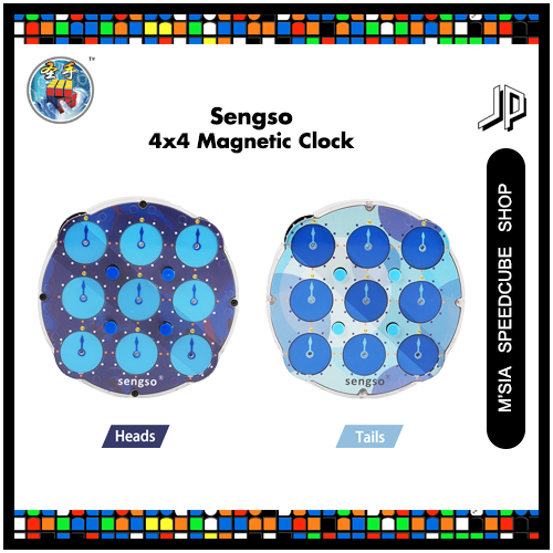 [JPEARLY] 2022 Sengso Magnetic Clock | WCA Speedcube Clock Puzzle | Lazada