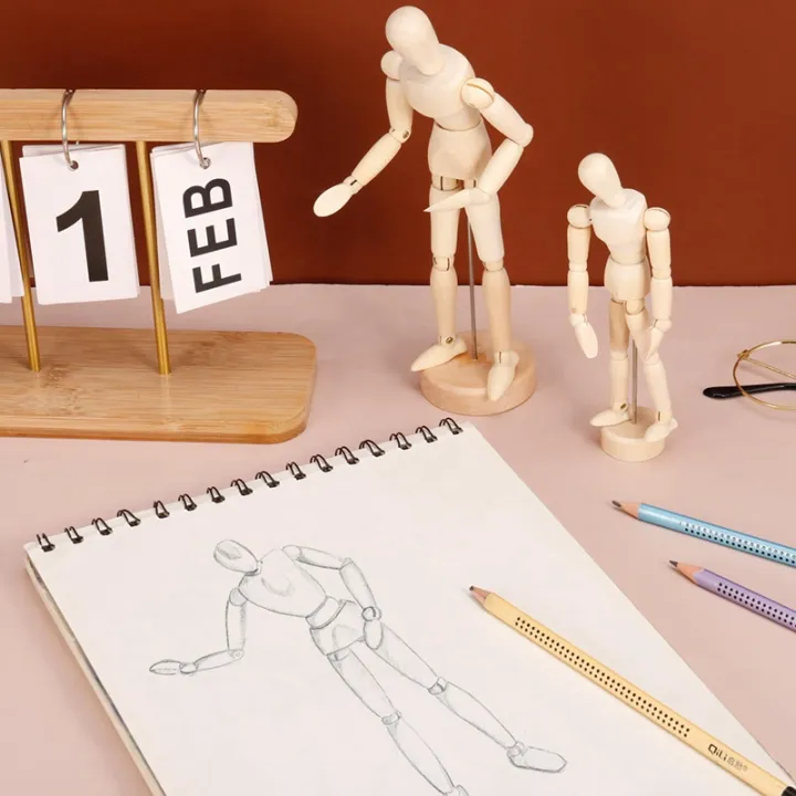 【MOO】-9 Pcs Artist Mannequin Model Wooden Manikin Drawing Moveable ...