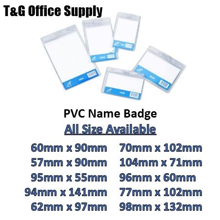 PVC Transparent Name Badge / Name Tag / IC Card Holder | Lazada