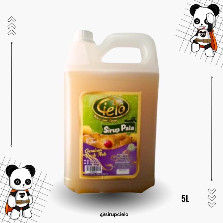 Minuman Sirup Pala Cielo isi 5ltr Drigen sehat dan segar Asli Buah Pala ...
