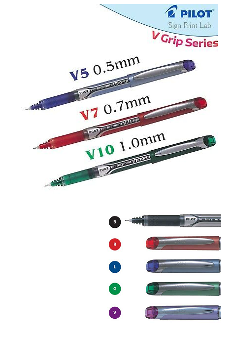 PILOT Hi-Tecpoint V5 V7 V10 Grip Roller Ball Pen 1pc | Lazada PH