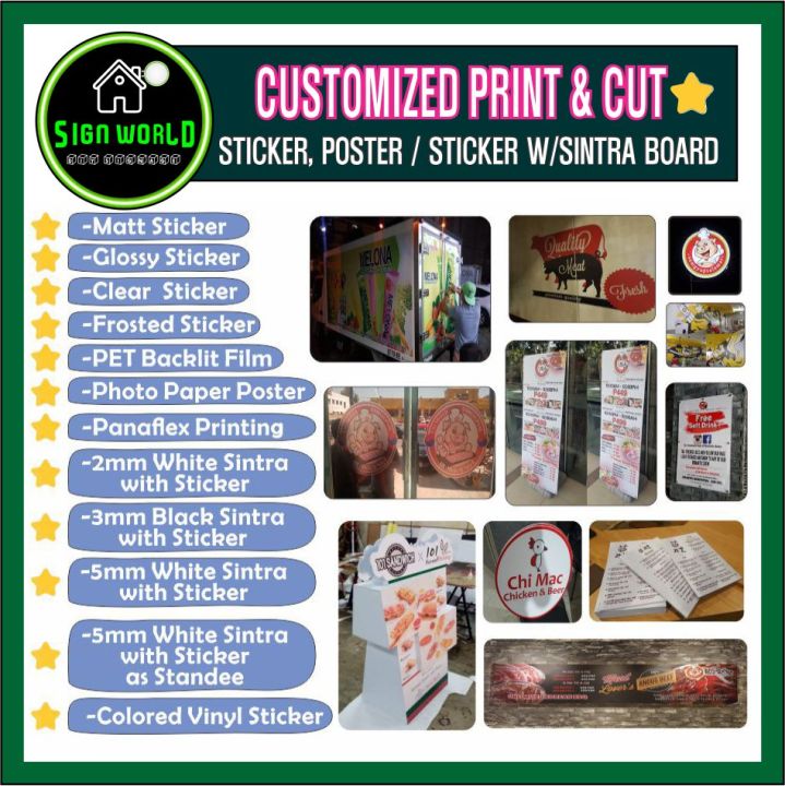 ( Contact us for Quotation before Purchase ）Customized Print & Cut ...