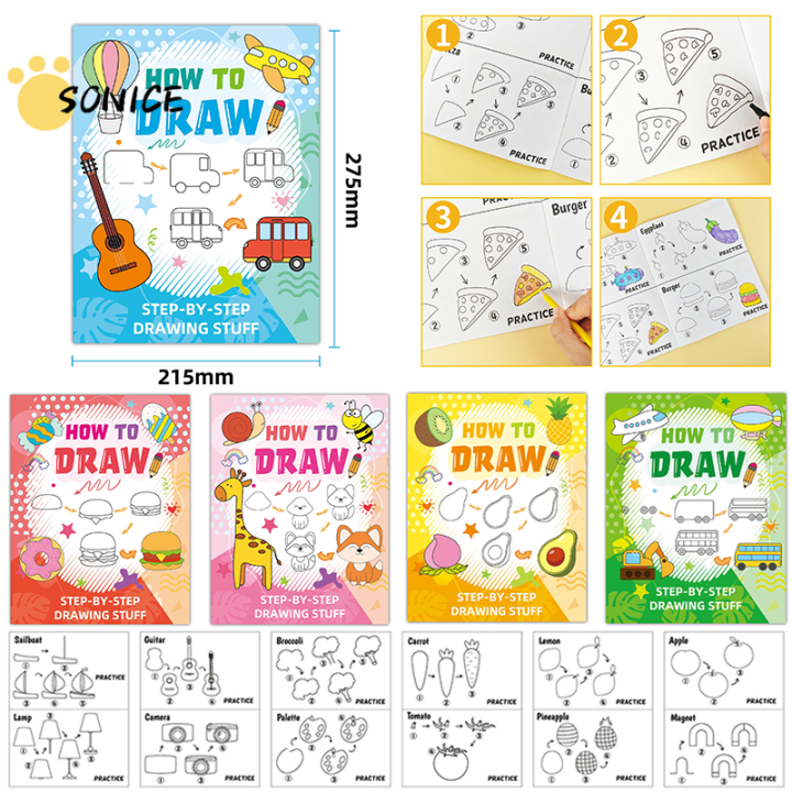 How To Draw Animal Cartoon Sketch Book Step By Step Drawing Book for ...
