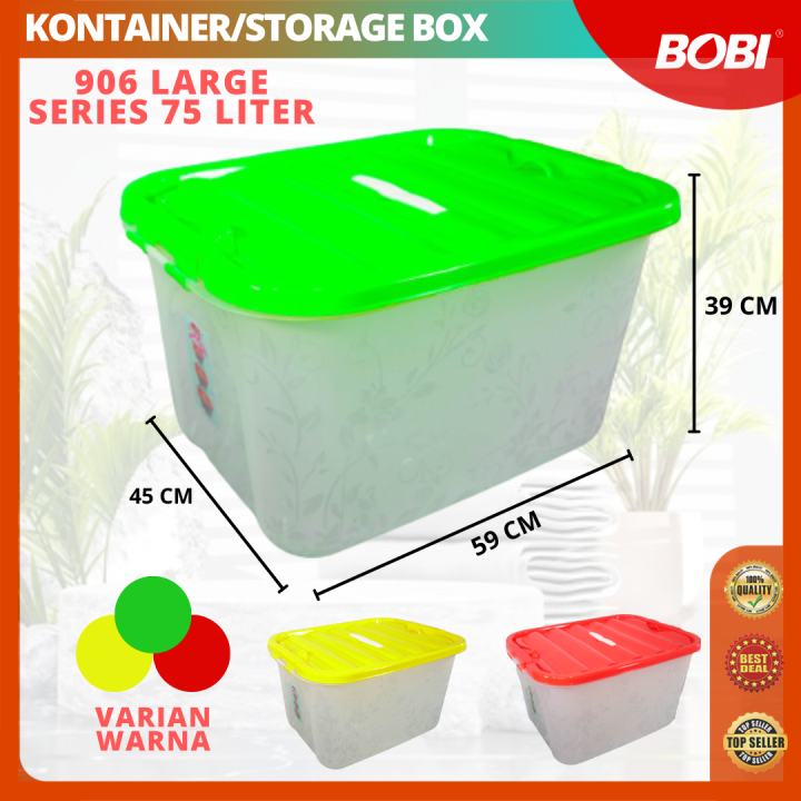 BOBI Box Kontainer Plastik Besar Kotak Penyimpanan Serbaguna 906 Large ...