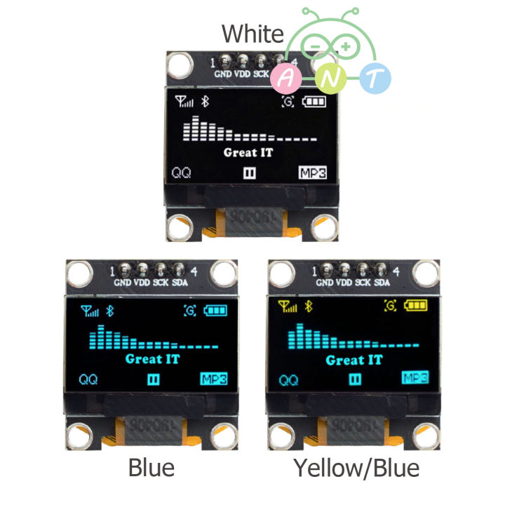 0.96 Inch OLED Display Module 128x64 I2C SSD1306 for Arduino | Lazada.co.th