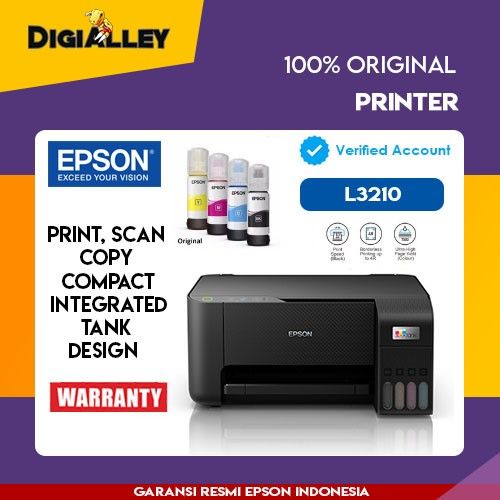 Epson L3210 L3211 A4 All in One Ink Tank Printer Print Scan Copy L 3210 ...