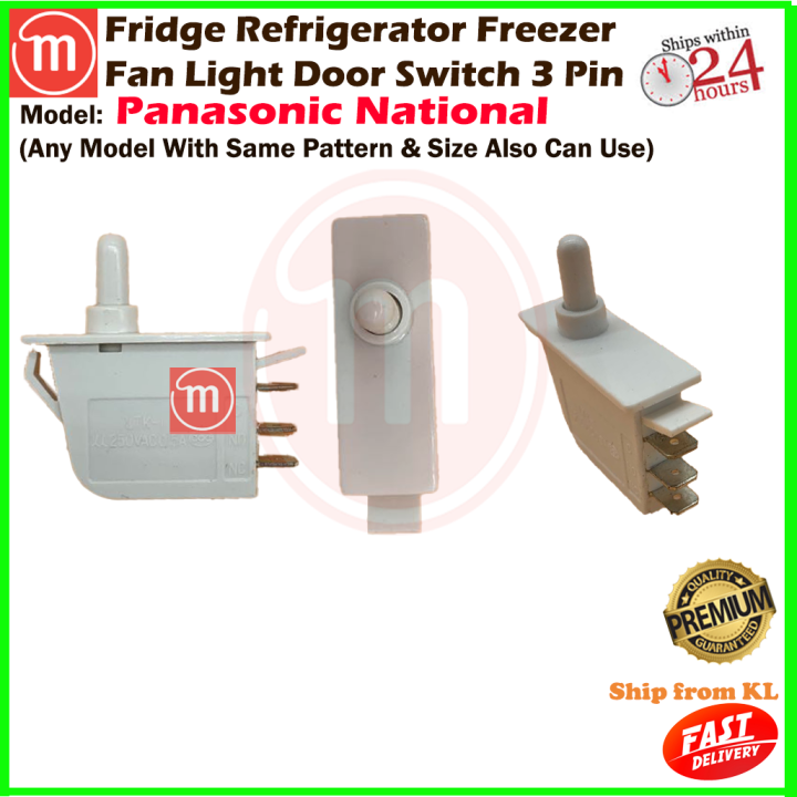 Panasonic National Fridge Refrigerator Freezer Fan Light Door Switch 3 ...