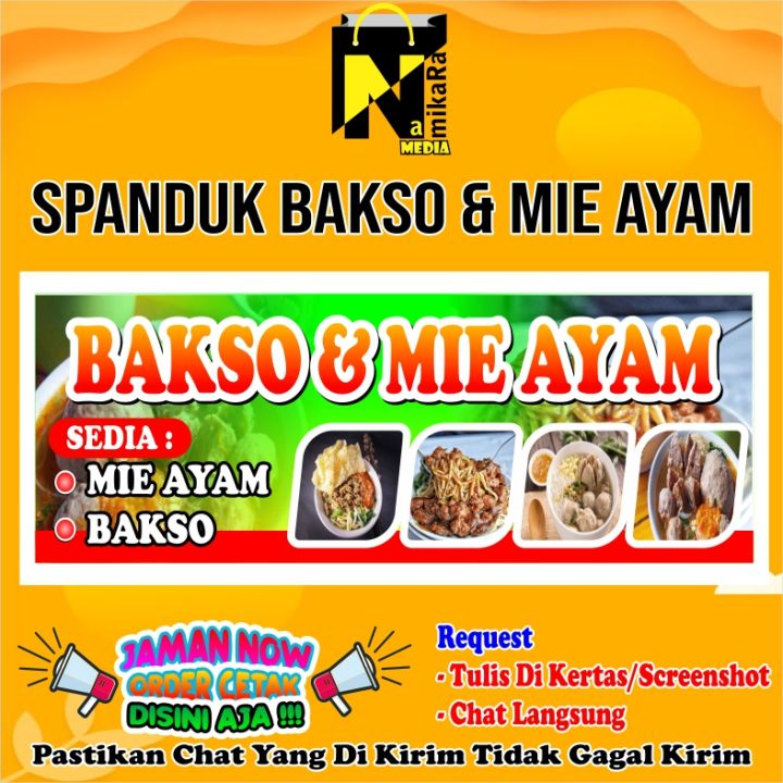 banner backdrop spanduk bakso & Mie Ayam terbaru bisa custom uk. 160x60 ...