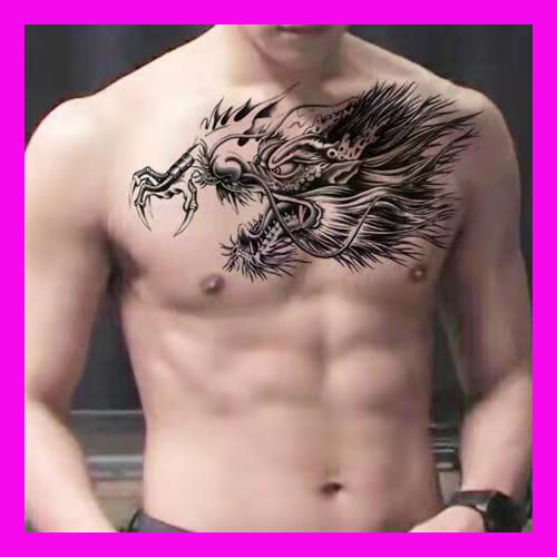 Temporary tattoo stickers waterproof and durable male and female chest ...