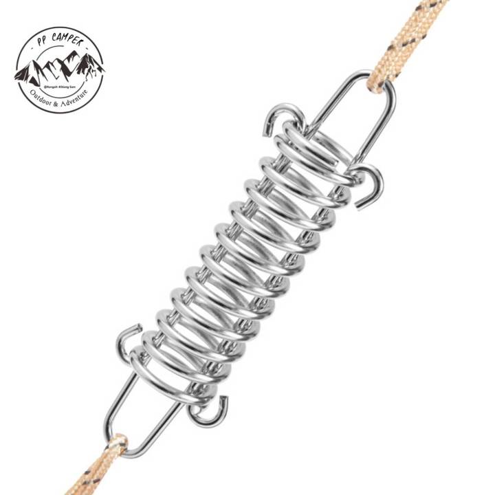 สปริง กันกระชาก สำหรับ เต้นท์ Tarp ฟรายชีท Tent Spring Buckle ️ซื้อ 10 ...