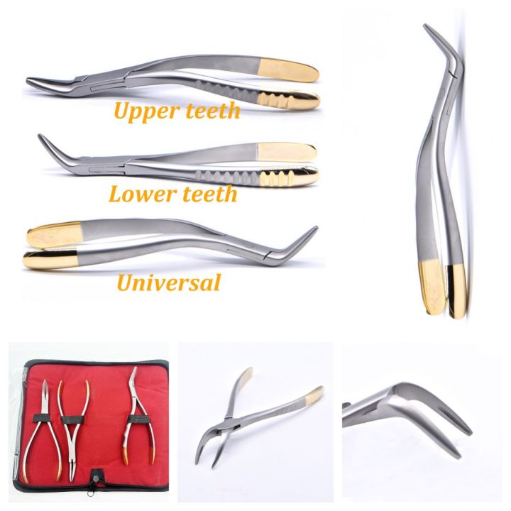 Dental Residual Root Tweezers Tooth Extraction Forceps Curved Maxillary ...