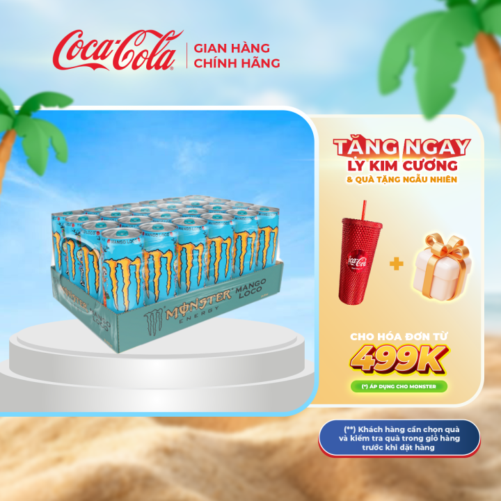 [HOẢ TỐC HCM] Lốc 24 Lon Nước Tăng Lực Giải Khát Monster Energy Mango ...