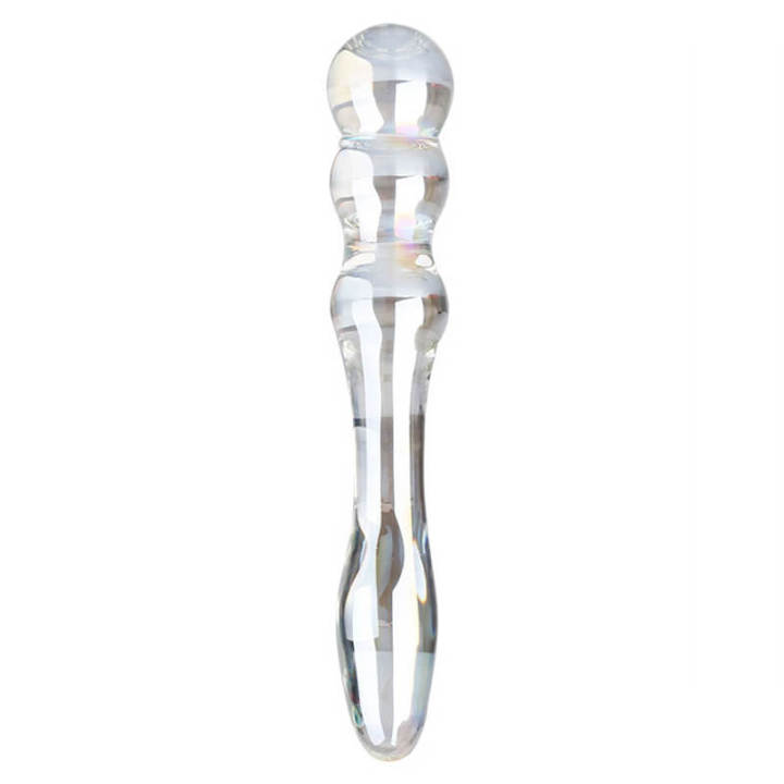Mizzzee Double Crystal Penis Dildo Stick High-grade Crystal Glass Dildo Penis Glass Beads A-nal ...