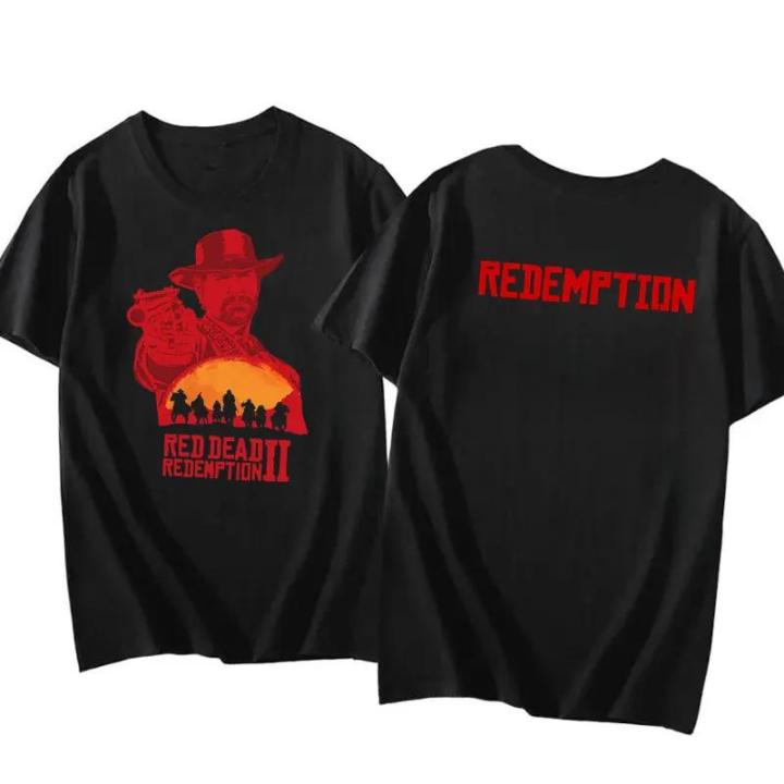 Bad and Ugly Print T Shirt Red Dead Tonic Morgan Marston Red Revolver ...