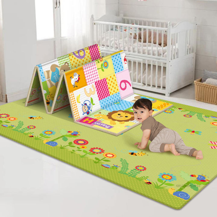 Double Sided Baby Play Mat Anti-Slip Folding Puzzle Mat Playmat Gym ...