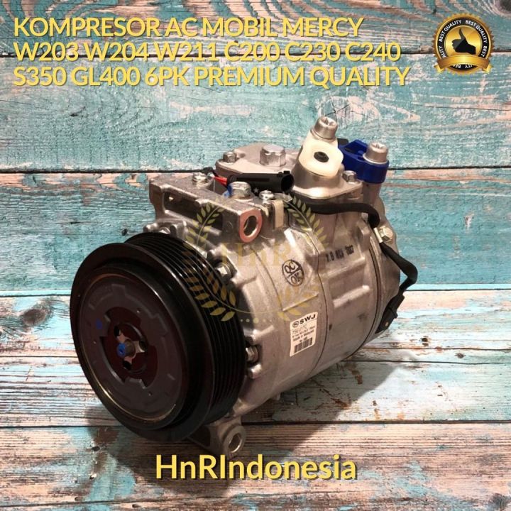 Kompresor AC Mobil Mercedes Benz Mercy W203 W204 W211 C200 C230 C240 S350 GL400 KAKI 3 6PK ...
