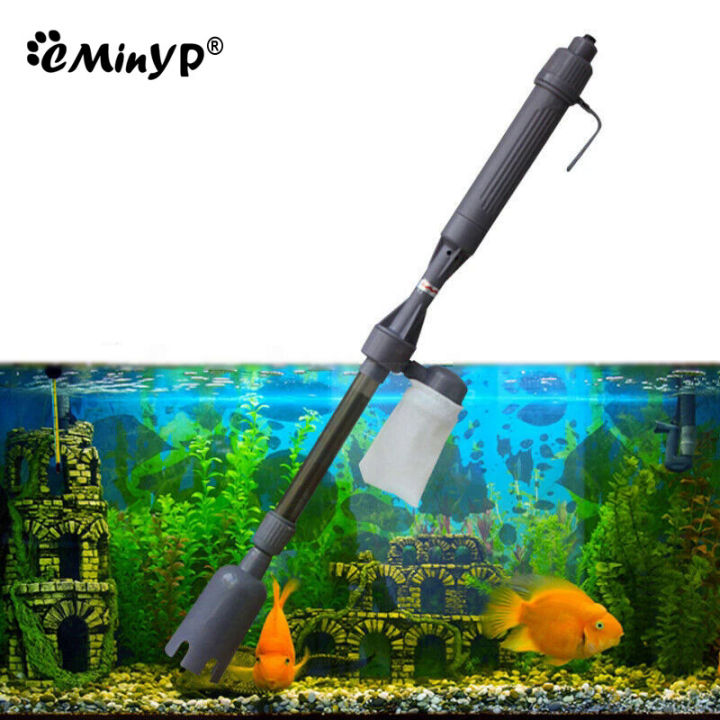 Battery Powered Electric Aquarium Siphon Vacuum Cleaner Tool Water ...