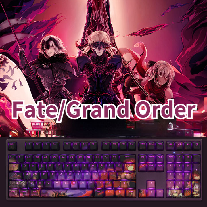 FateGrand Order 108 Keys PBT Dye Sublimation Keycap RGB Can Transmit ...