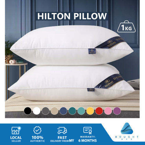 1kg 1000g Hilton Five Star Hotel Grade Pillow 17 Colours | Lazada