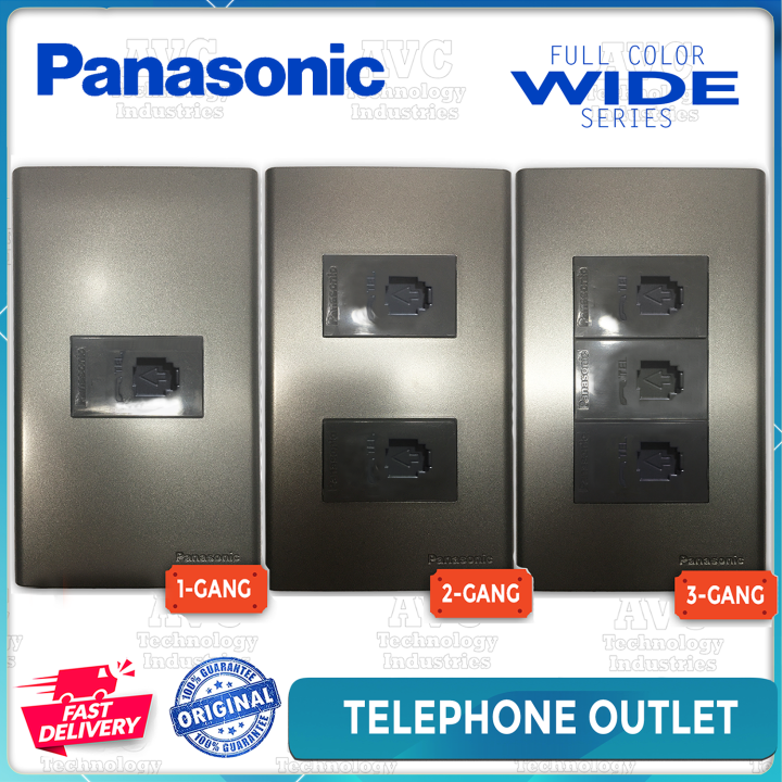 PANASONIC WIDE Series Telephone Outlet WEG-2164H 1 Gang 2 Gang 3 Gang ...
