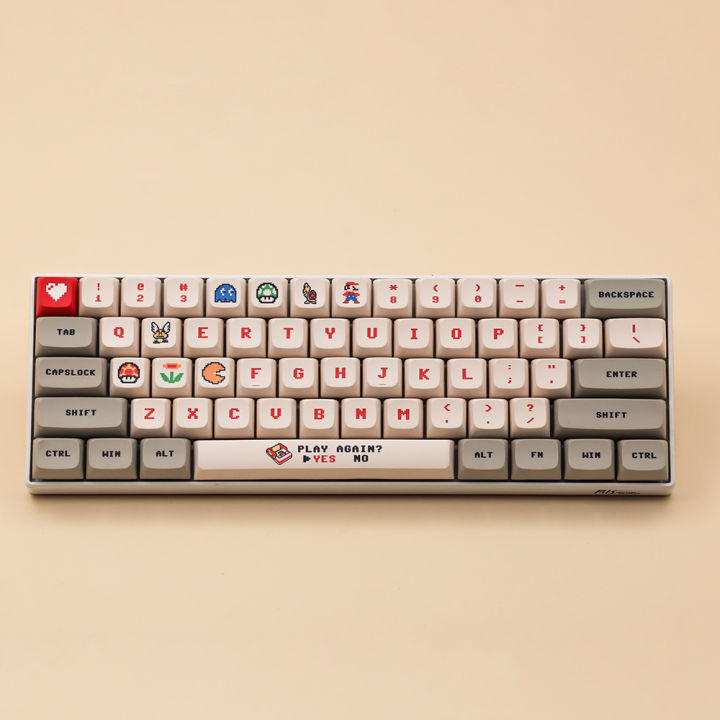 138Key R Computer Gameboy Mario pixel Keycaps For Cherry MX Switch ...