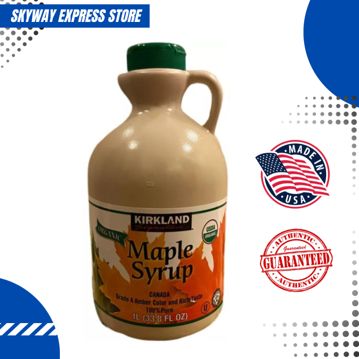 KIRKLAND Signature Organic Maple Syrup 33.8 oz (1 L) Exp: July 19,2024 ...