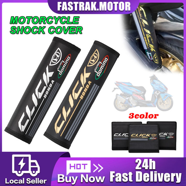 1Pc Domino Honda Click Shock Cover With Reflective Strip Washable ...