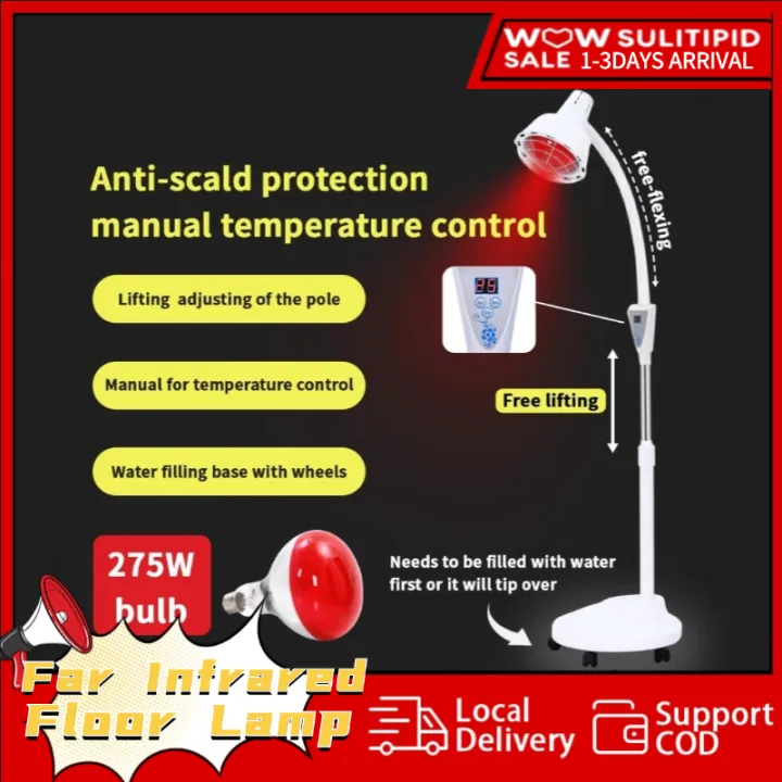 Far Infrared lamp Red Light Therapy for Body, Infrared Light Therapy Panel Lamp with Stand, Near ...