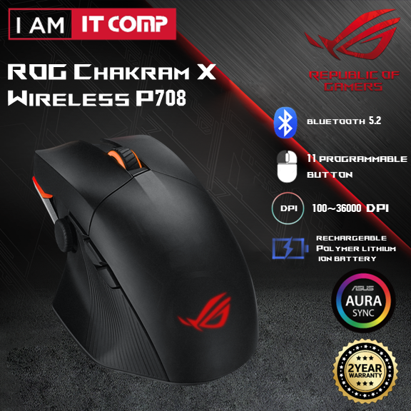 ASUS ROG Chakram X Wireless Gaming Mouse P708- (90MP02N0-BMUA00) | Lazada