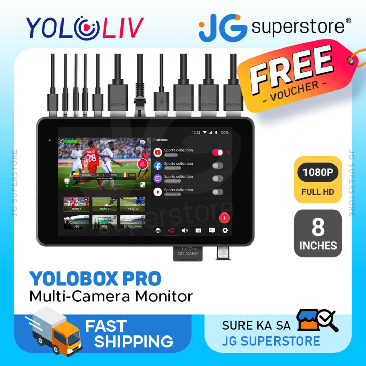 YoloLiv YoloBox Pro Encoder 8" 1080P All-in-One Multi-Camera Live ...