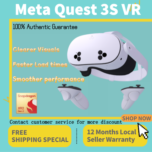 Local warranty Meta Quest 3S VR headset Virtual Reality 128GB ... 256GB Snapdragon XR2 Gen 2 ...