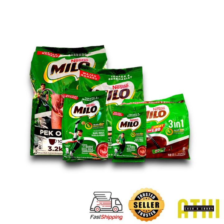 NESTLE MILO ACTIV-GO CHOCOLATE MALT POWDER (200g,400g,900g) | Lazada