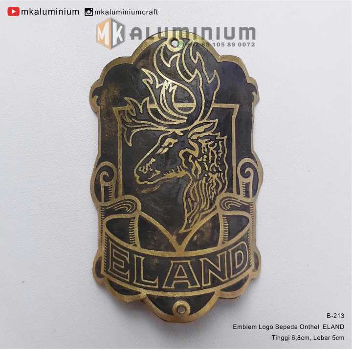 Eland - Plat Emblem Logo Sepeda Onthel Jawa Merk ELAND - B213 - MK ...