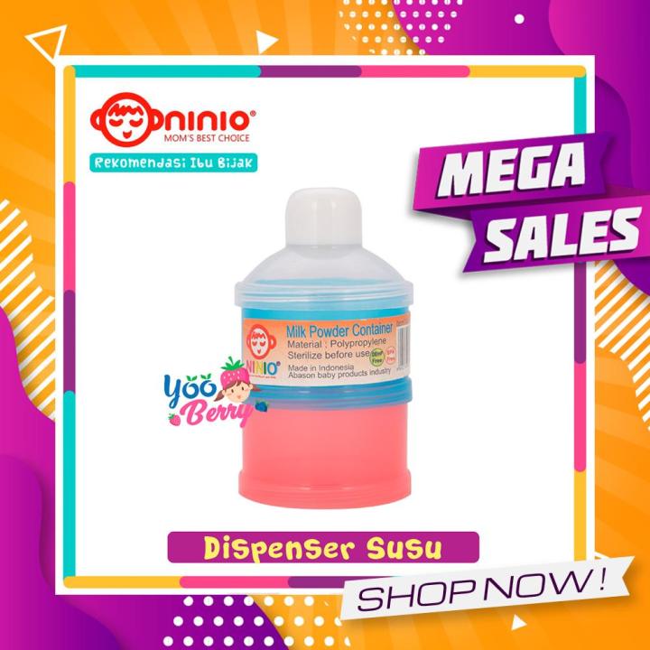 Ninio Tempat Dispenser Susu Bayi - Milk Powder Dispenser 2 Susun Berry ...